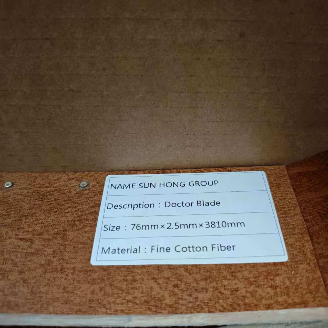 Paper Machine Cotton Fiber Doctor Blade